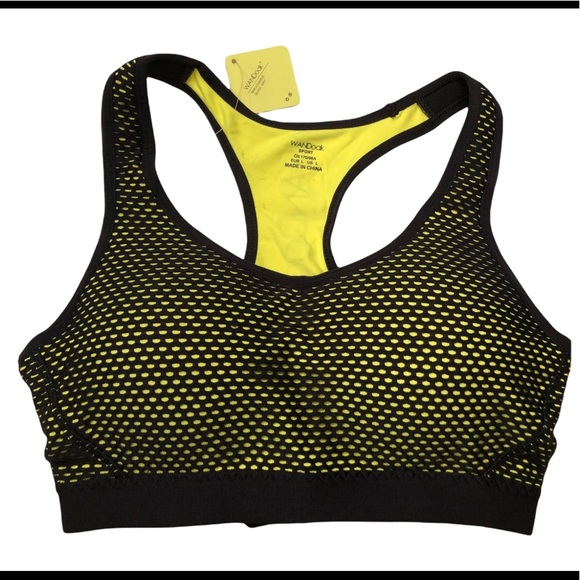 Intimates & Sleepwear | Nwt Neon Bright Yellow Wandoak Sports Bra ...